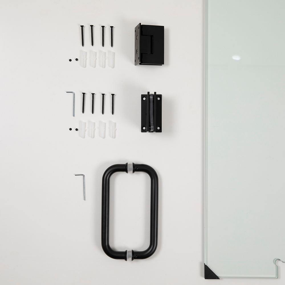 Swing Frameless Shower Doors with Heavy Duty Hinges - Apis Glass