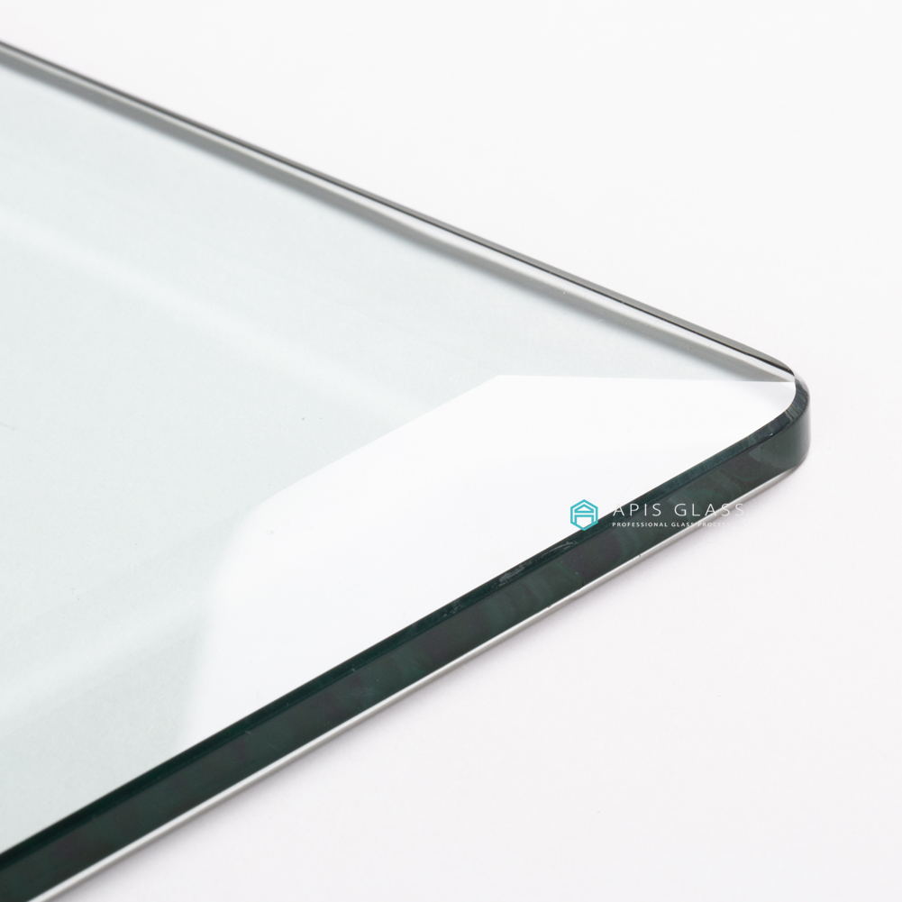 Clear Tempered Glass Tabletop, Polished 1” beveled edge - Apis Glass