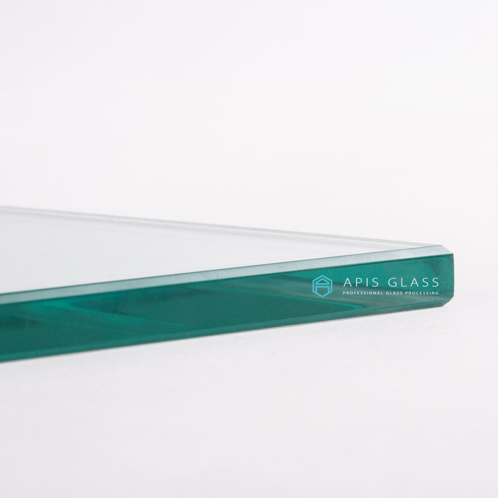 Clear Tempered Glass Tabletop, Polished flat edge - Apis Glass