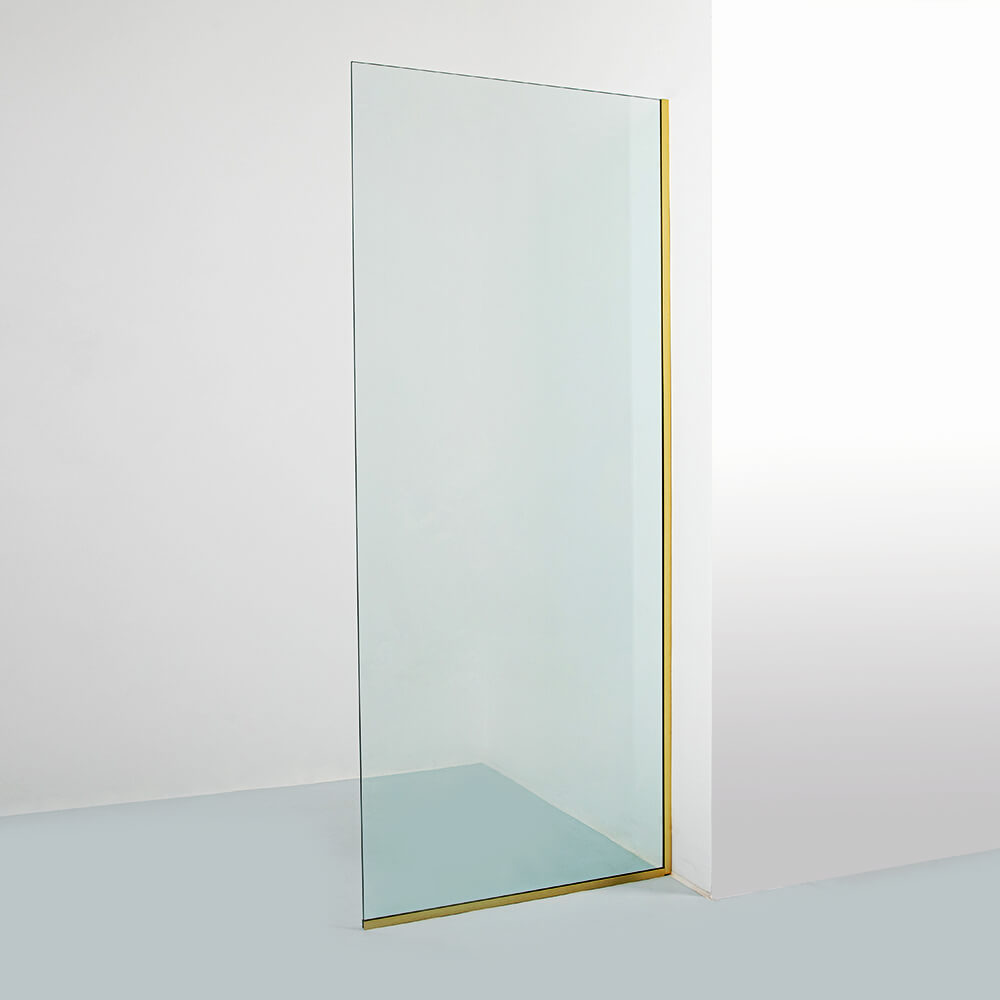 Fixed Shower Glass Door with U-Channels - Apis Glass