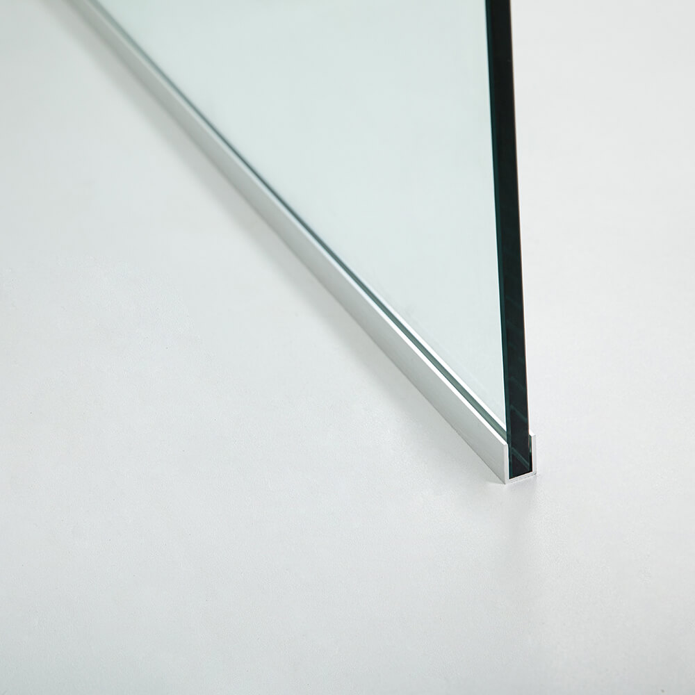 Fixed Shower Glass Door with U-Channels - Apis Glass