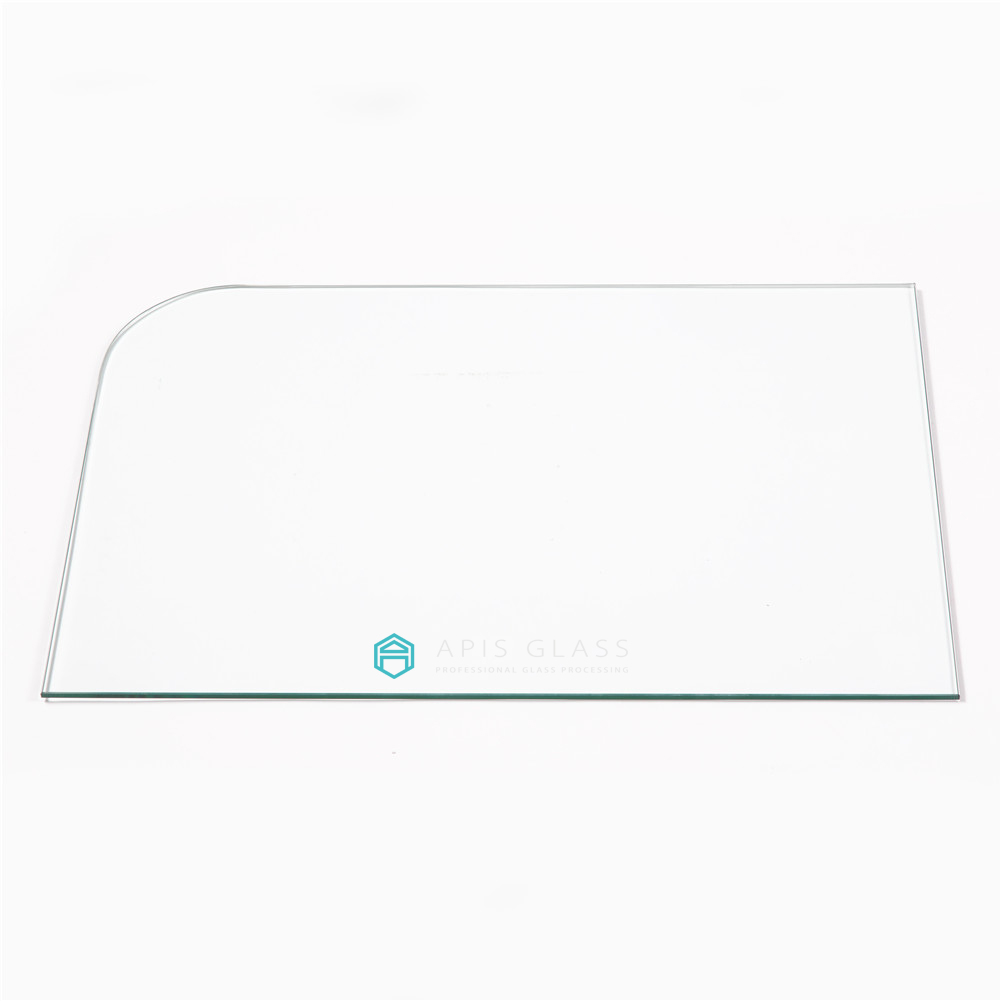 Tempered glass for Single Fixed Frameless Radius Shower Door - Apis Glass