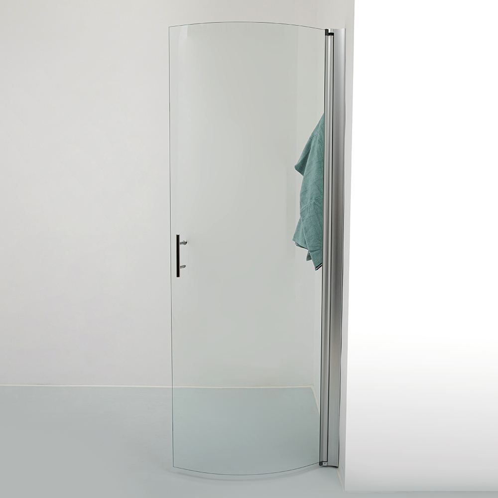 C-shape curved tempered shower glass - Apis Glass