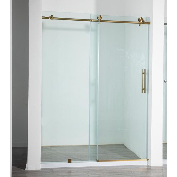 Soft Close Frameless Double Sliding Shower Doors AS-8855D - Apis Glass